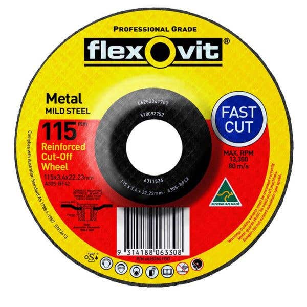 Flexovit Metal Cut Off Wheel 115 x 3.4 x 22mm