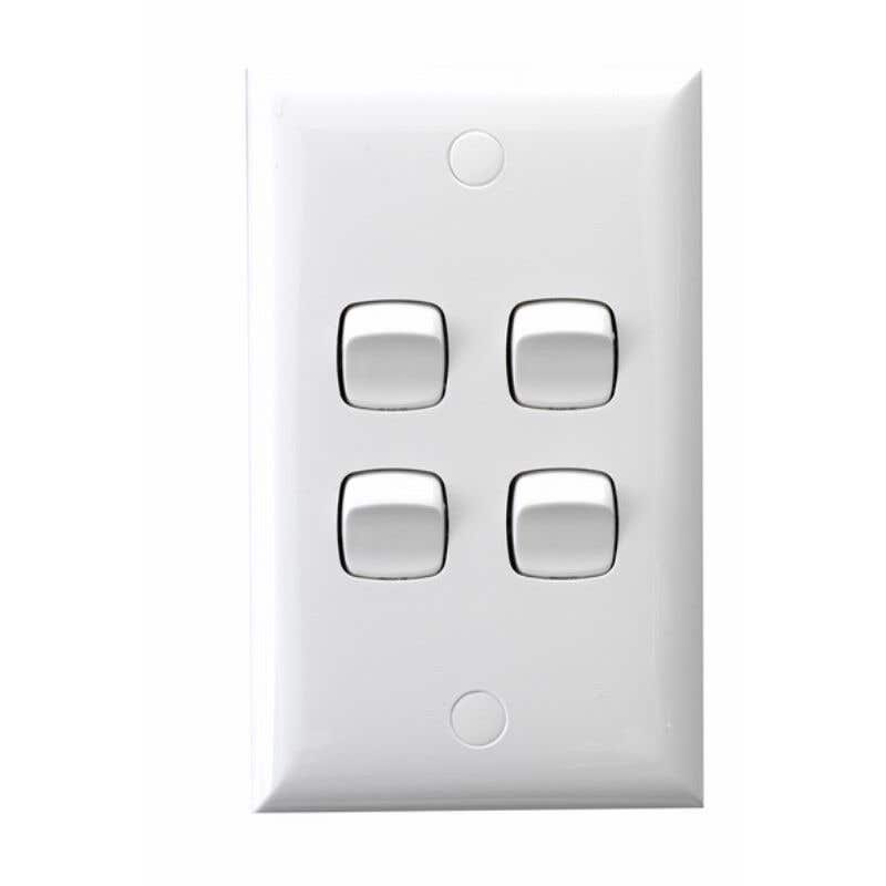 HPM 4 Gang Wall Switch White