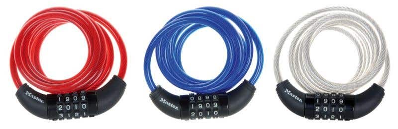 Master Lock Combination Bike Lock Assorted Colours