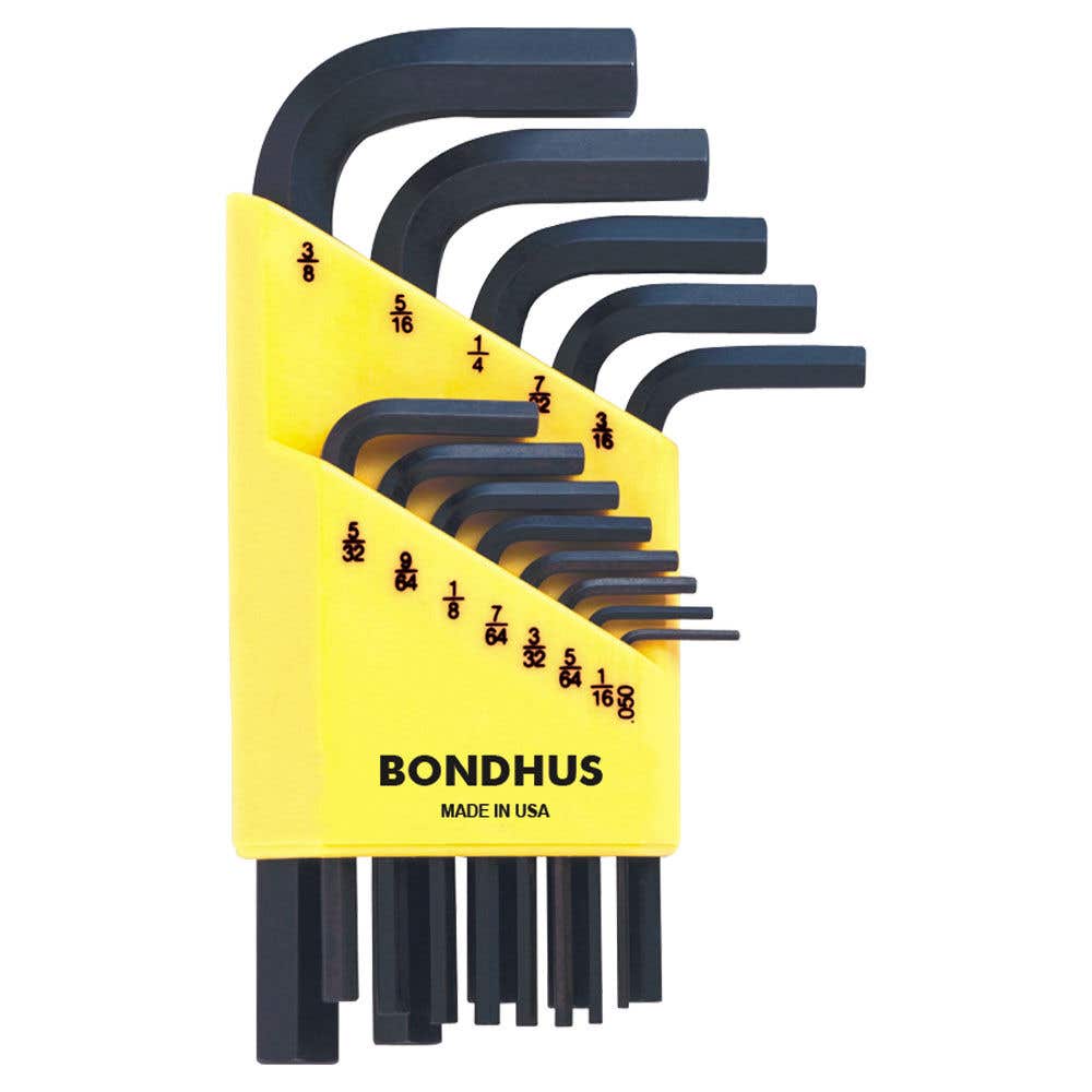 Bondhus Hex Key Short L Wrench Imperial 13 Piece