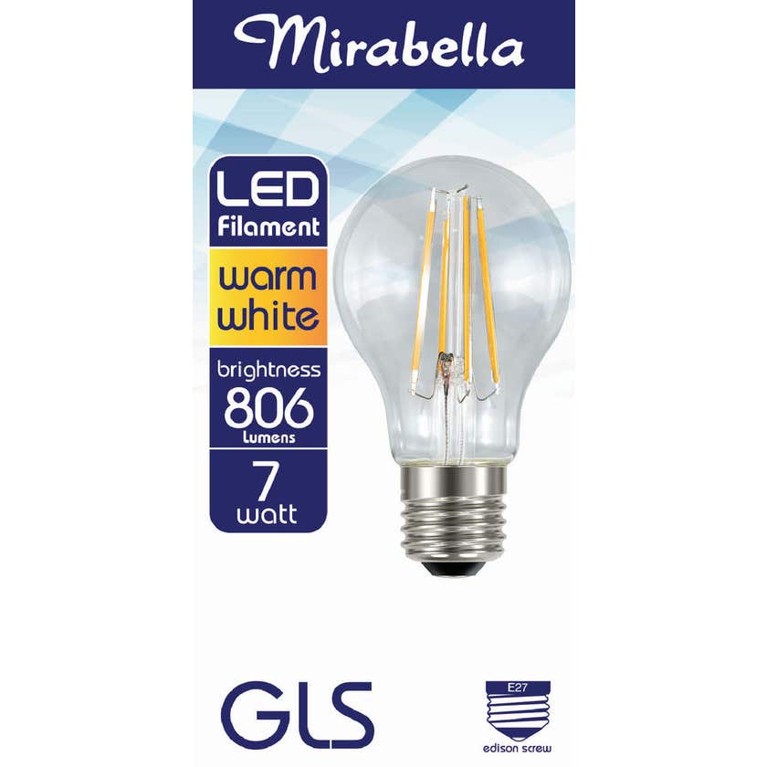 Mirabella LED Filament GLS Globe ES 7W Warm White | Mitre 10 Mirabella LED Filament GLS Globe ES 7W Warm White | Mitre 10